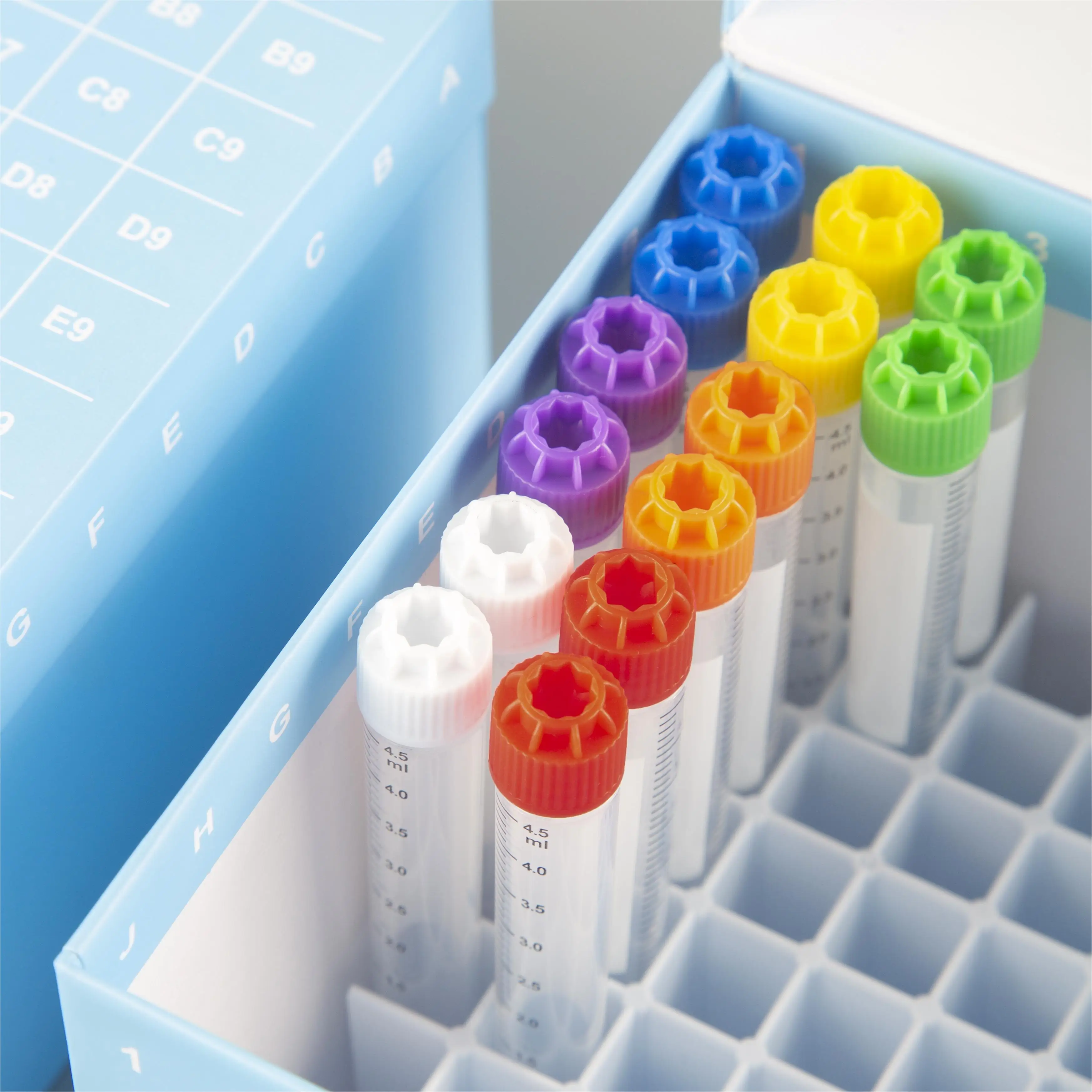 Hinged Lid Cardboard Cryovial Box - Durable & Customizable