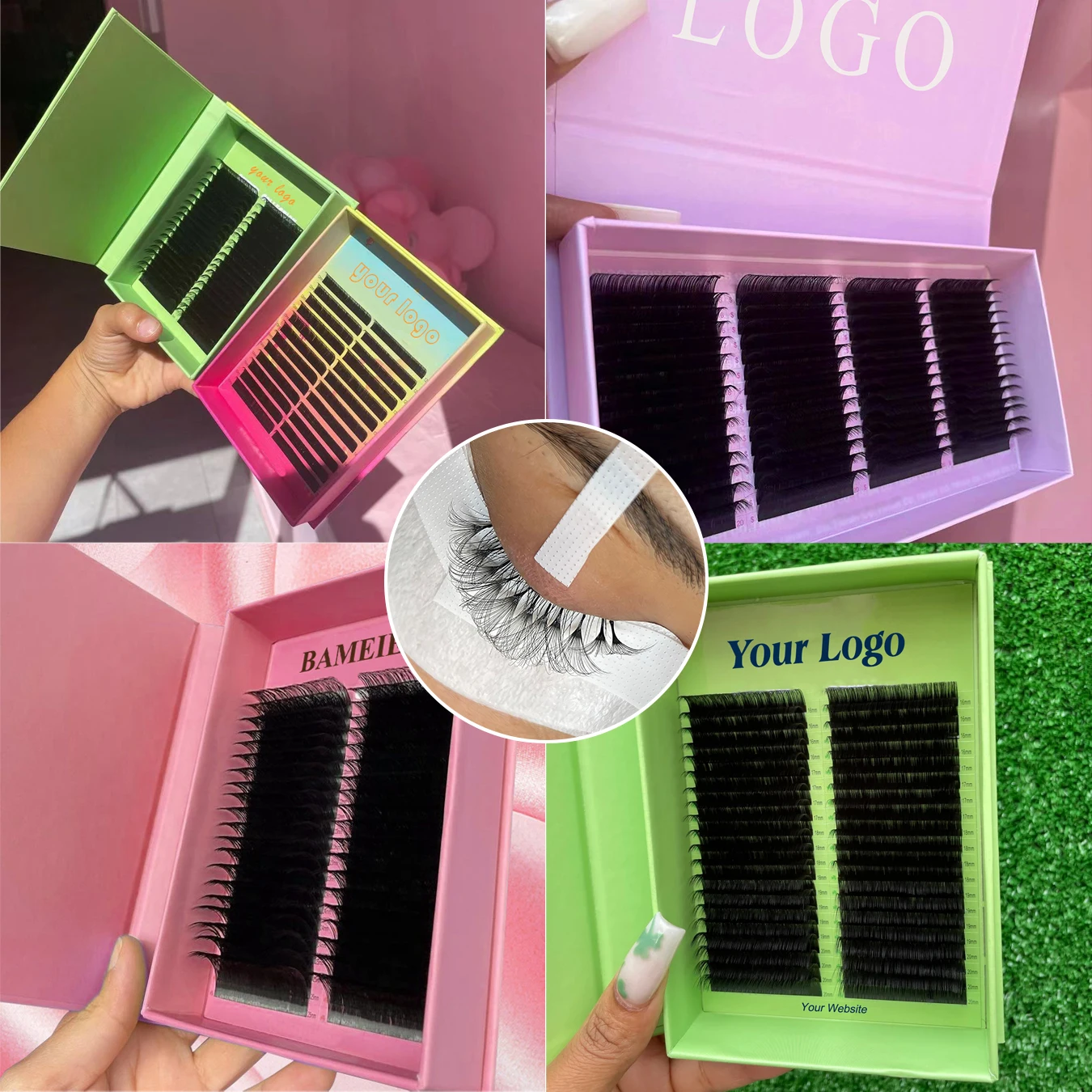 Siberian Mink Matte Lashes Trays 22mm Cashmere Eyelash Extensions Individual Mink Silk Eyelash ...