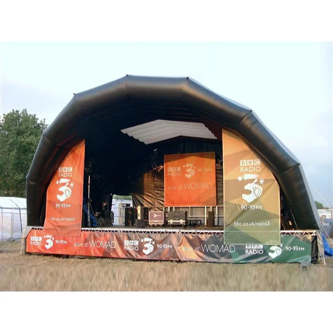 Outdoor Black Giant Inflatable Stage Cover - Lead Free