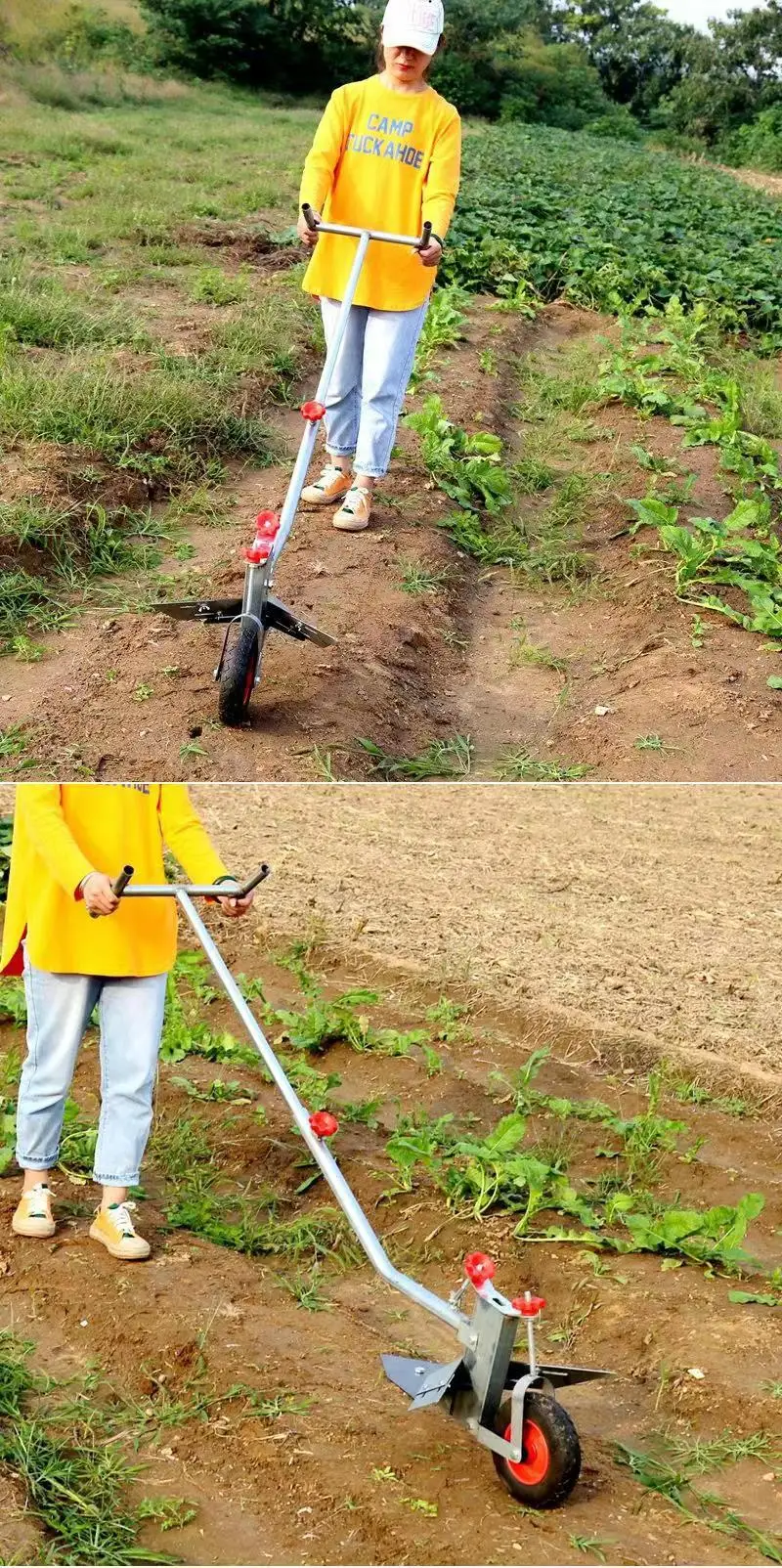 Manual Hand Tiller - Easy Soil Loosening for Farms