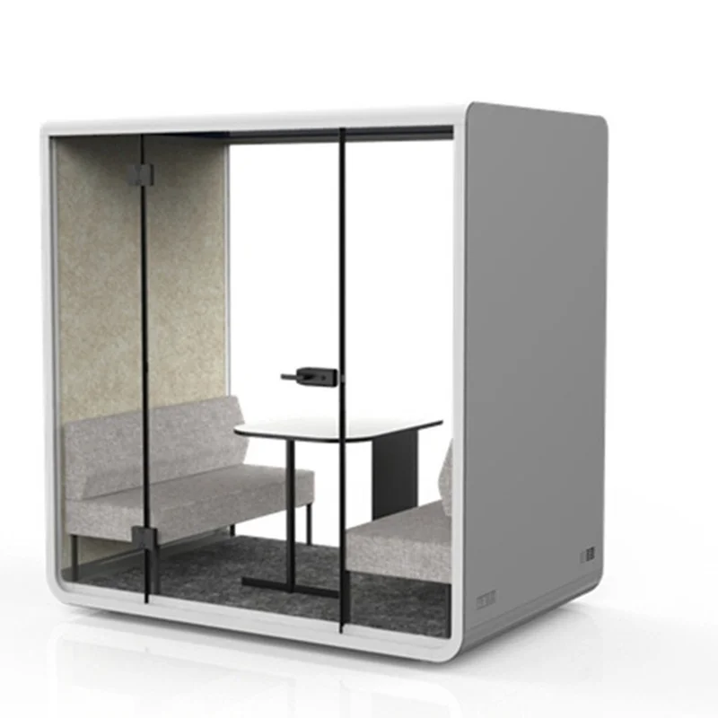 Modern Design High Tech Glass Solo Working Booth Custom Size Hidden ...