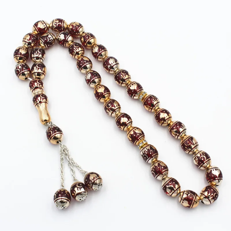 New Design 12mm X 14mm Oval Tasbih Prayer Beads - 33 Rosary