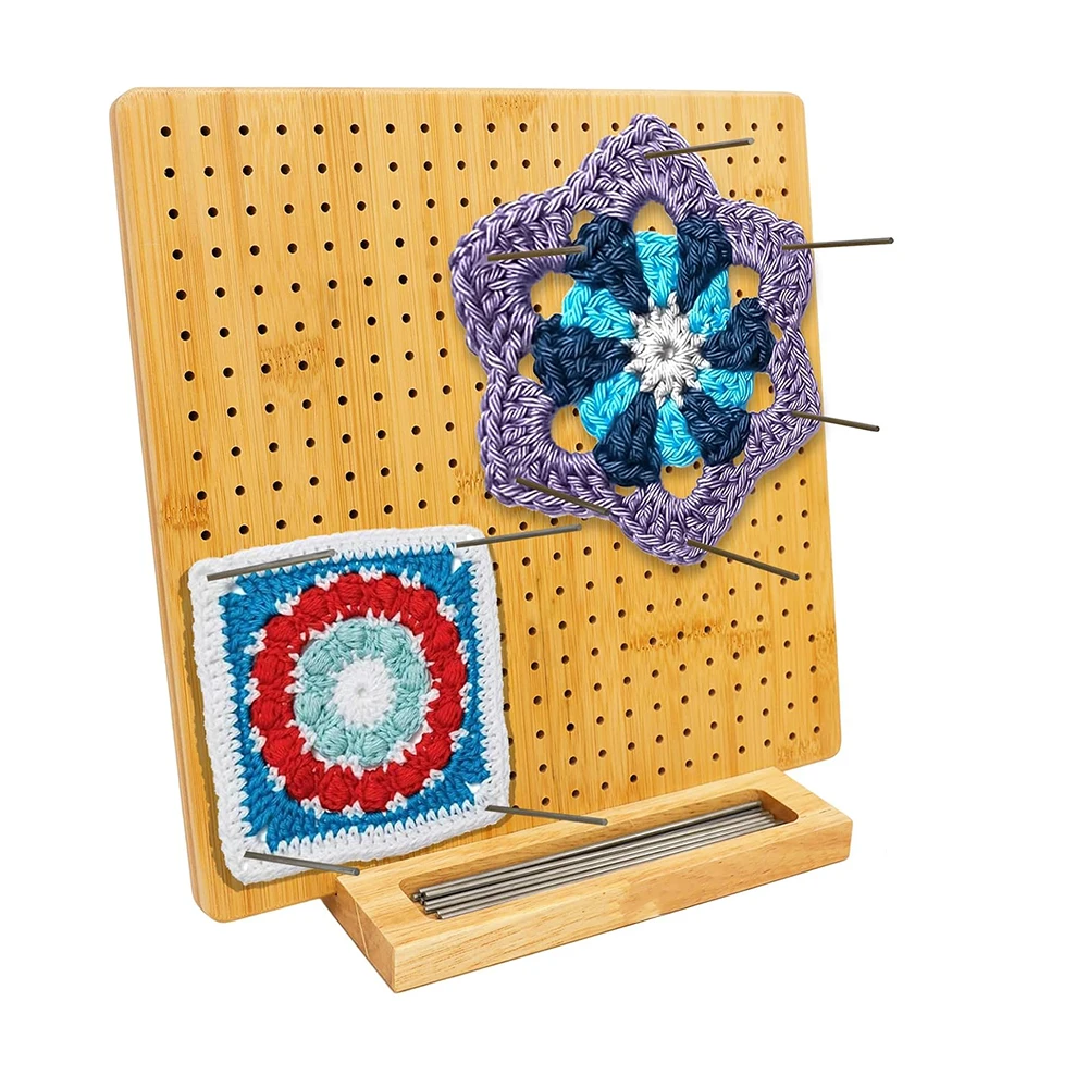 Bamboo Blocking Board Crochet Blocking Board With Large Base Wood ...