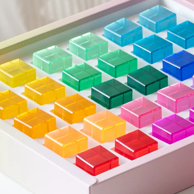 Wholesale Rainbow Translucent Acrylic Rectangular Building Block Set ...