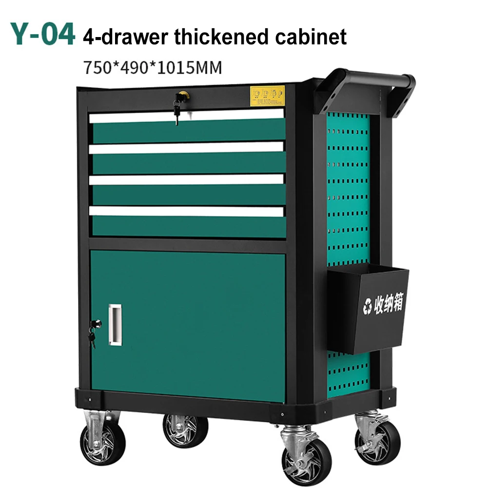 7 Drawer Tool Cabinet,Mobile Tool Box With Side Door For Garage Tool ...