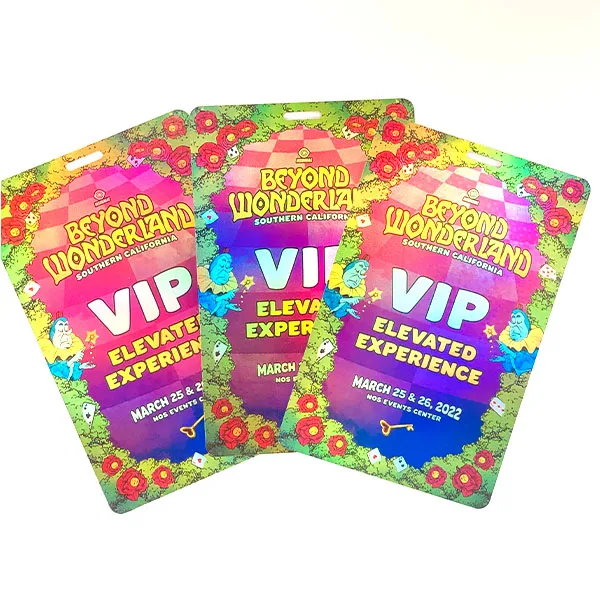Custom Design Plastic VIP Access Cards - Backstage Passes