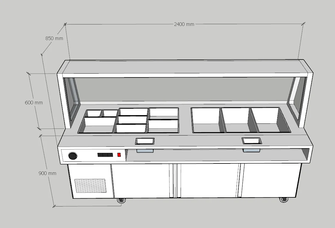 Restaurant Heating and Cooling Buffet Counter Design Bain Marie Buffet ...