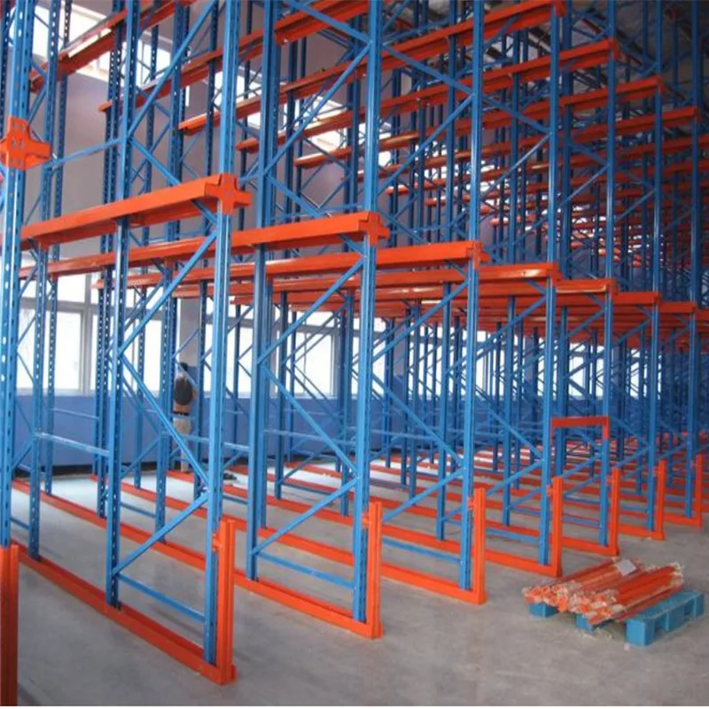 Adjustable Warehouse Storage Racking Steel Pallet Rack Heavy Duty Drive ...