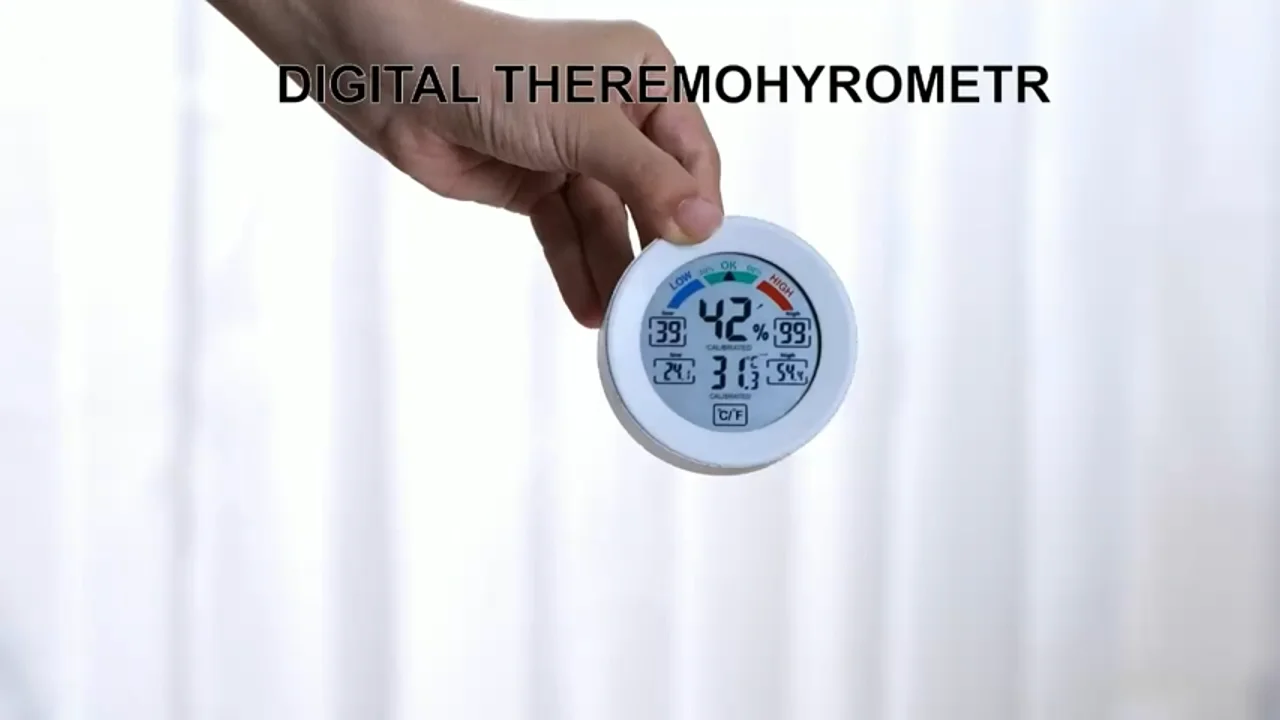 Round Shape Mini Hygrometer Thermometer Lcd Screen Indoor Temperature ...
