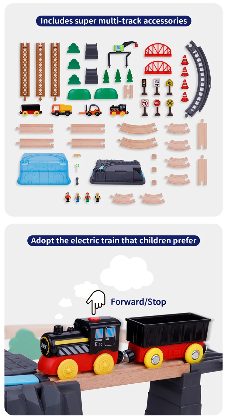 RTS Children's Puzzle Rail Car Toy Building Blocks