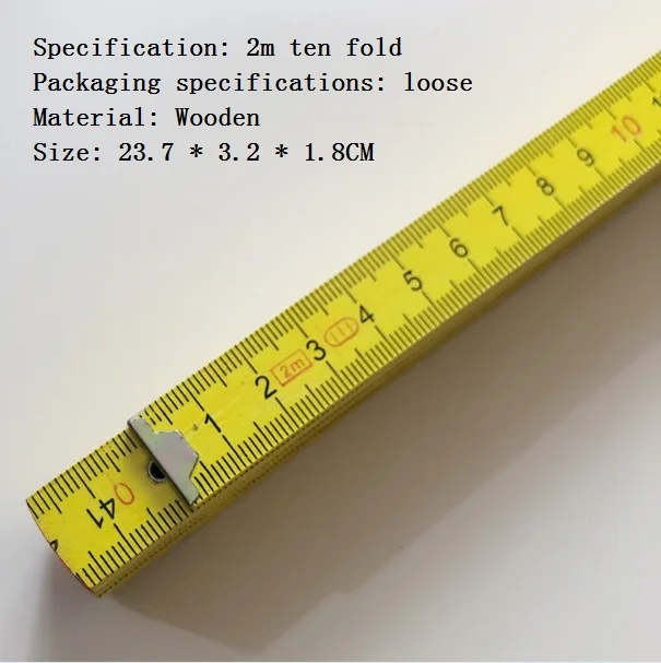 Wooden folding ruler, metric scale drawing tool, teaching supplies 2 ...
