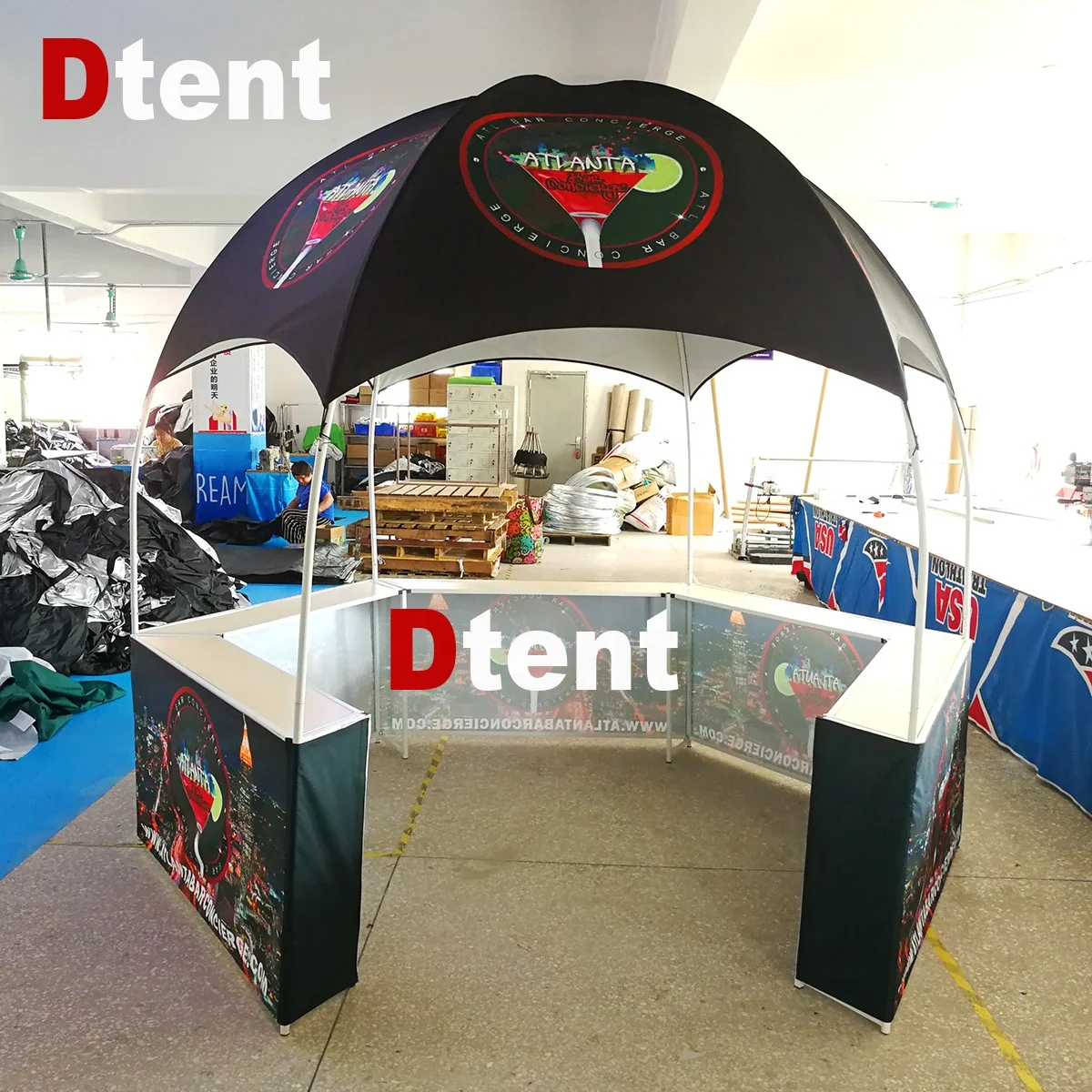 Custom Outdoor Hexagon Booth Mini Gazebo Tent Foldable Kiosk Dome Tent ...