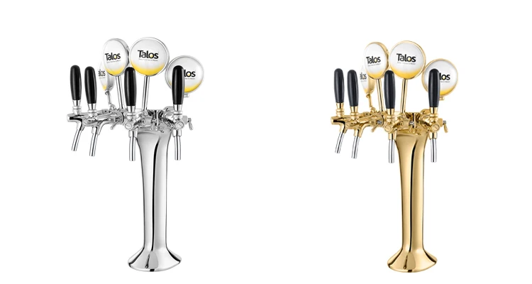 TALOS Classic Tap Tower PVD 3-Way Dispensing Tower Draft Beer Tower