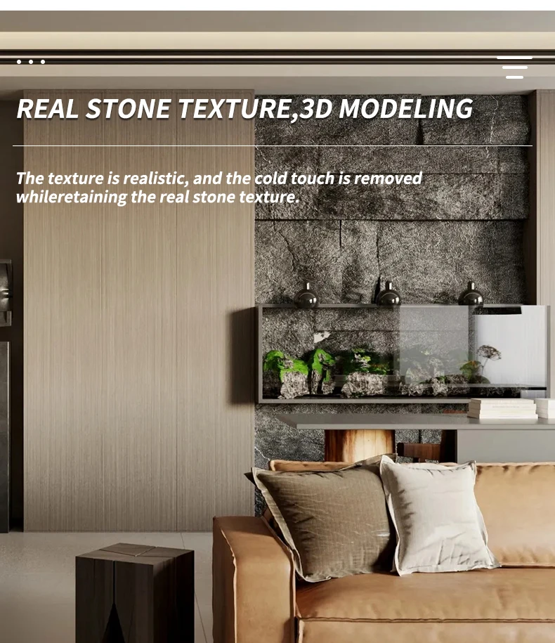 Outdoor Waterproof Pu Culture Stone 3d Decoration Pu Stone Wall Panel ...