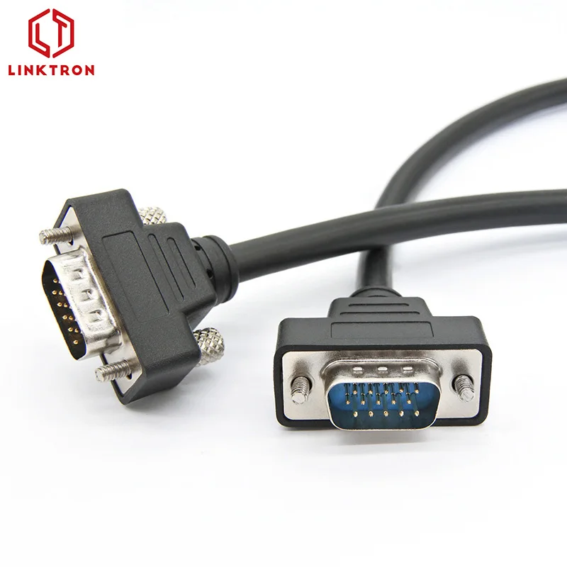 D-sub 15针电缆db15连接器公对母rs232串行并行打印机延长电缆 - Buy D-sub连接器vga Dsub短机身包复成型rs232电缆,Db15短男女性定制d-sub Db9 ...