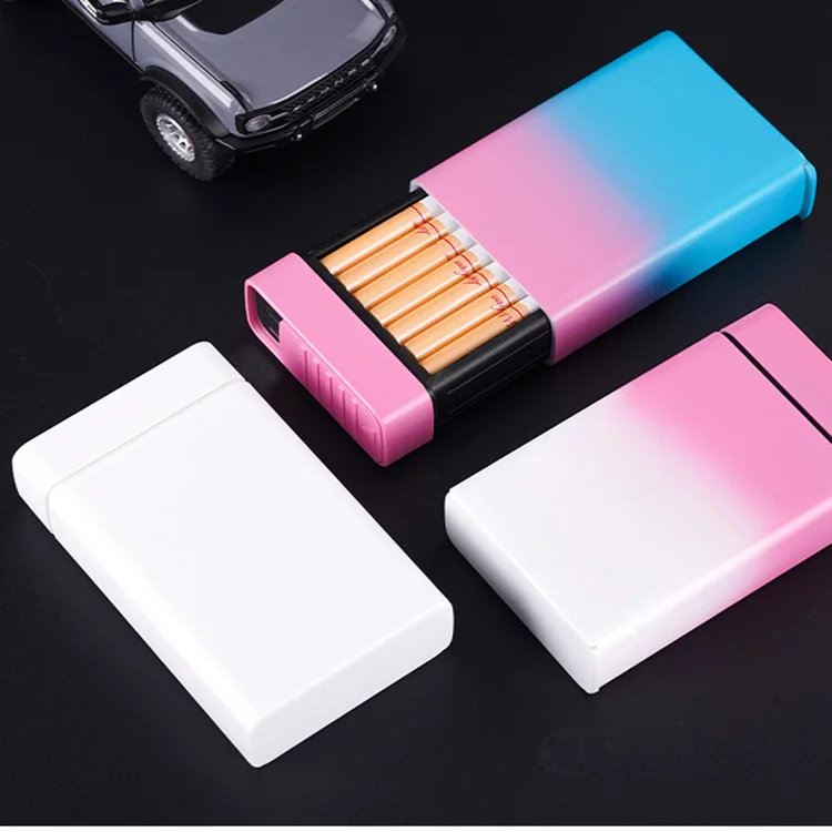 Wholesale 20pcs Cigarette case Usb Lighter Gradient Color Cigarette Box ...