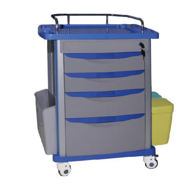 Portable Stainless Steel Trolley Hospital Medicine Dispensing Trolley ...