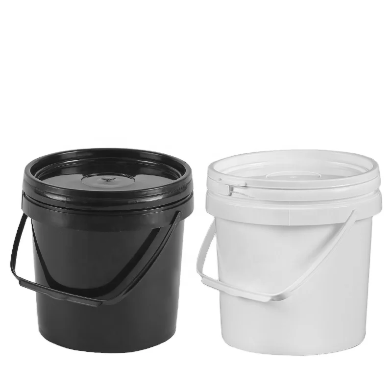 2l White Plastic Bucket With Lid And Handle Food Grade Container ...