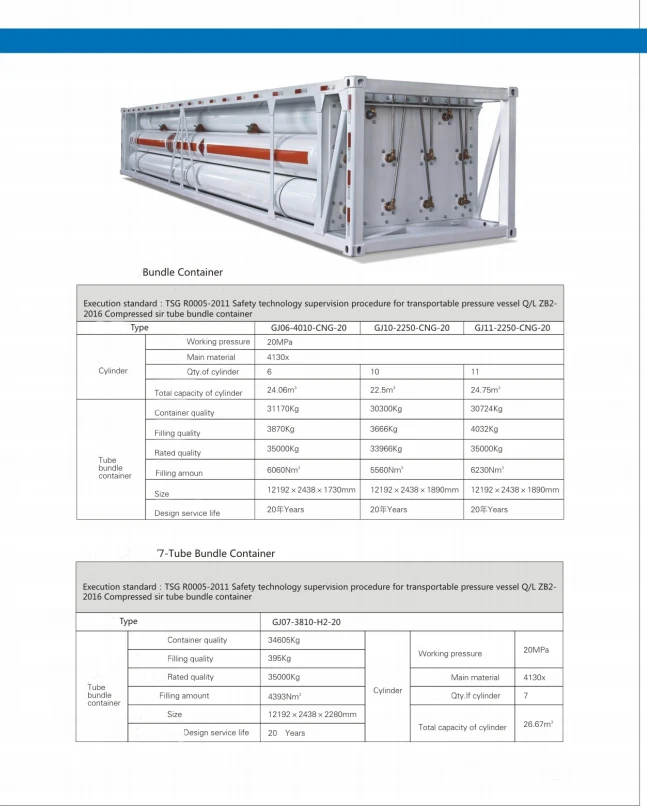 10 Bundle Tube Skid Container 3 Axle 40ft Cng Long Tube Tank Trailer ...