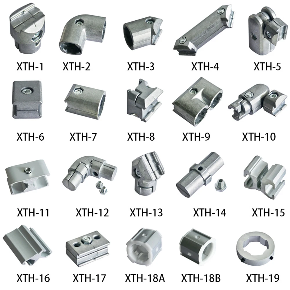 Aluminium Alloy Extrusion Frame Connectors Metal Pipe Joint Fitting ...