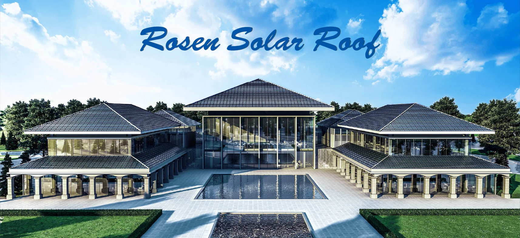 Rosen 30W Solar Roof Tiles - Efficient Photovoltaic System
