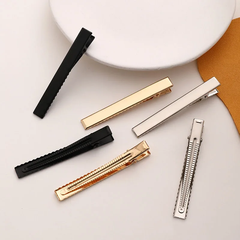 Wholesale Diy Blank Hair Clips Accessories Plating Color Single Prong ...