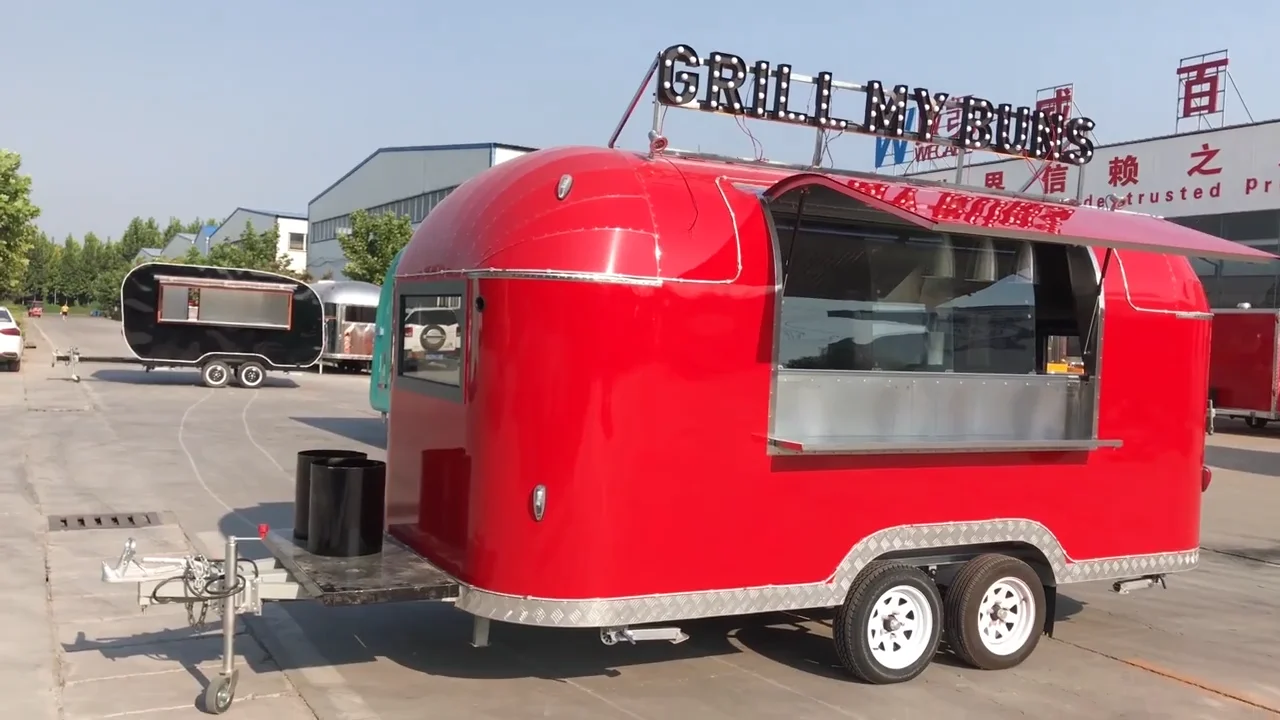 Wecare Small Fast Food Van Trucks Mobile Kitchen Fast Food Dining Car ...