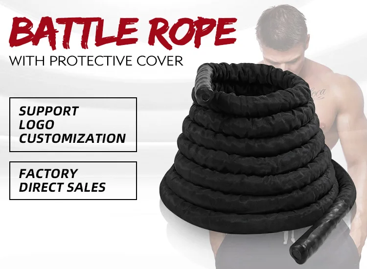 1.5 Inch 30ft 40ft 50ft GYM Battle Ropes Workout Training Exercise ...