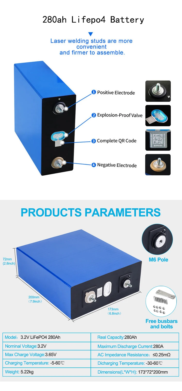 8000 Cycle Lifes Prismatic Rechargeable Li-ion Lithium Battery For ...
