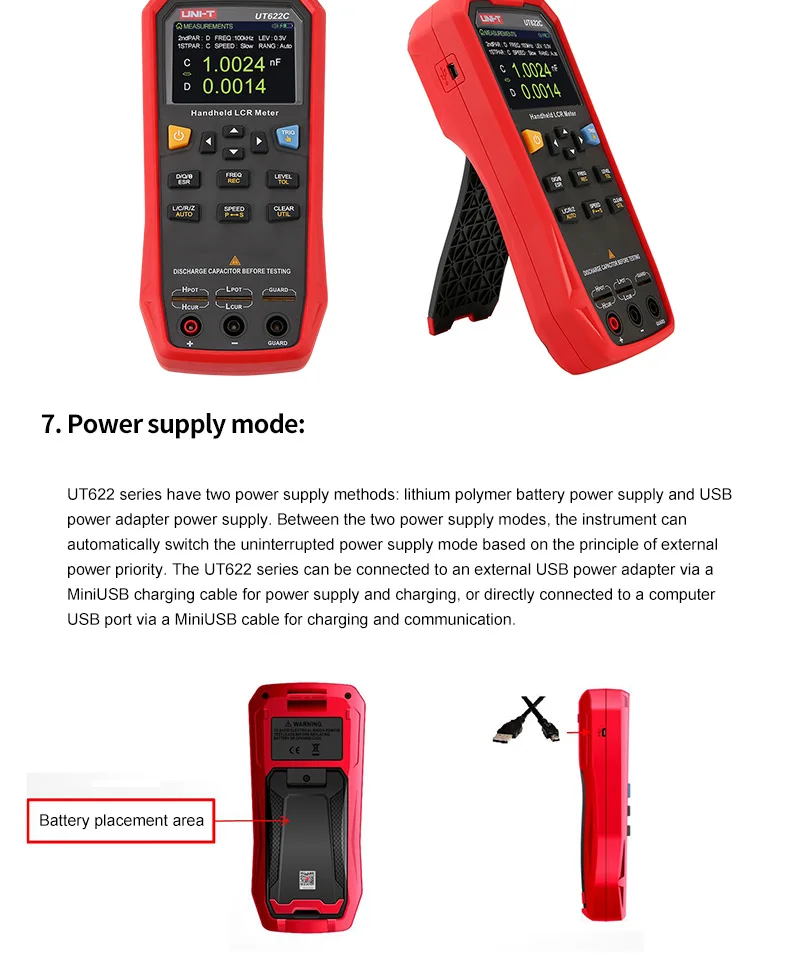 Uni-t Ut622a Ut622c Ut622e High-precision Lcr Meter Industrial Handheld ...
