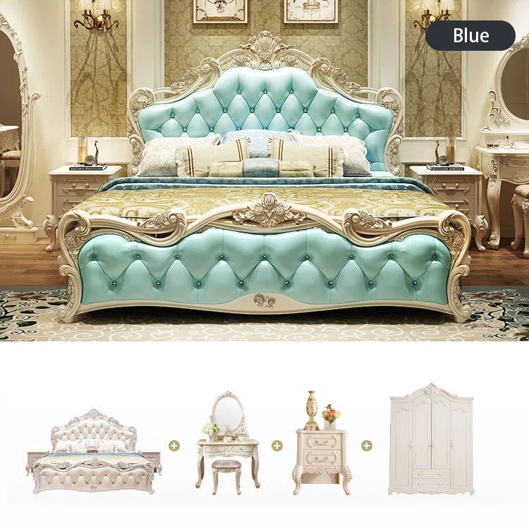 Luxury Royal Solid Wood Hand Carved Home Bedroom Furniture