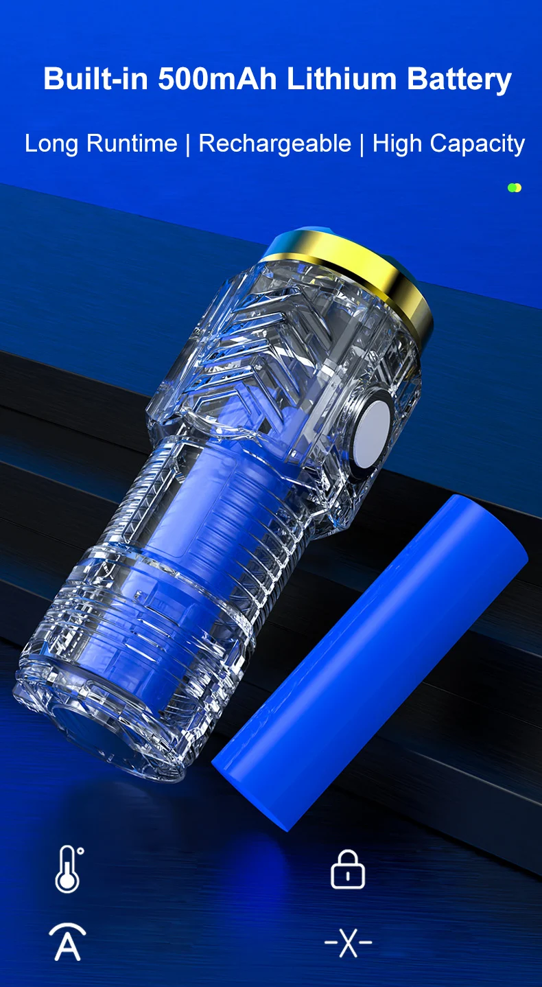 Wholesale Small Portable Led Tactical Flashlight Plastic Rechargeable Waterproof Flashlight ...