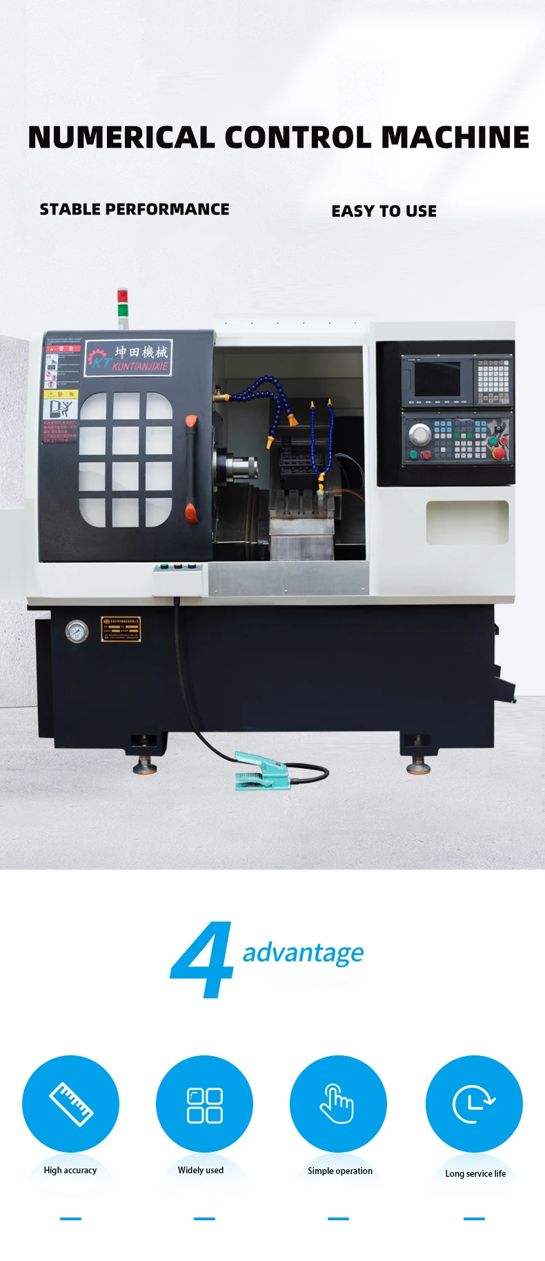 Kts-25 Kts-36 Kts-46cnc Mechanical Lathes Mini Metal Cnc Lathe Machine ...