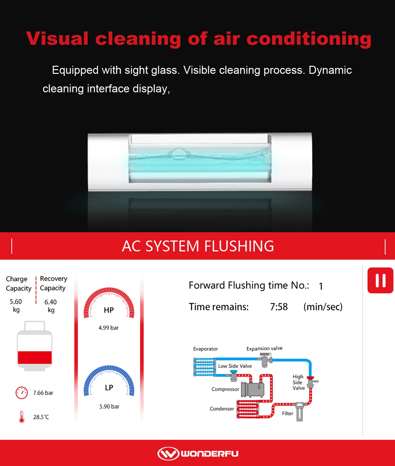 Car R134a AC Machine X568 - Full Auto Refrigerant Recovery
