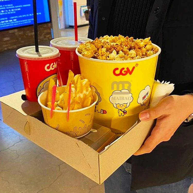 Custom Printed Fried Chicken Packing Popcorn Bucket