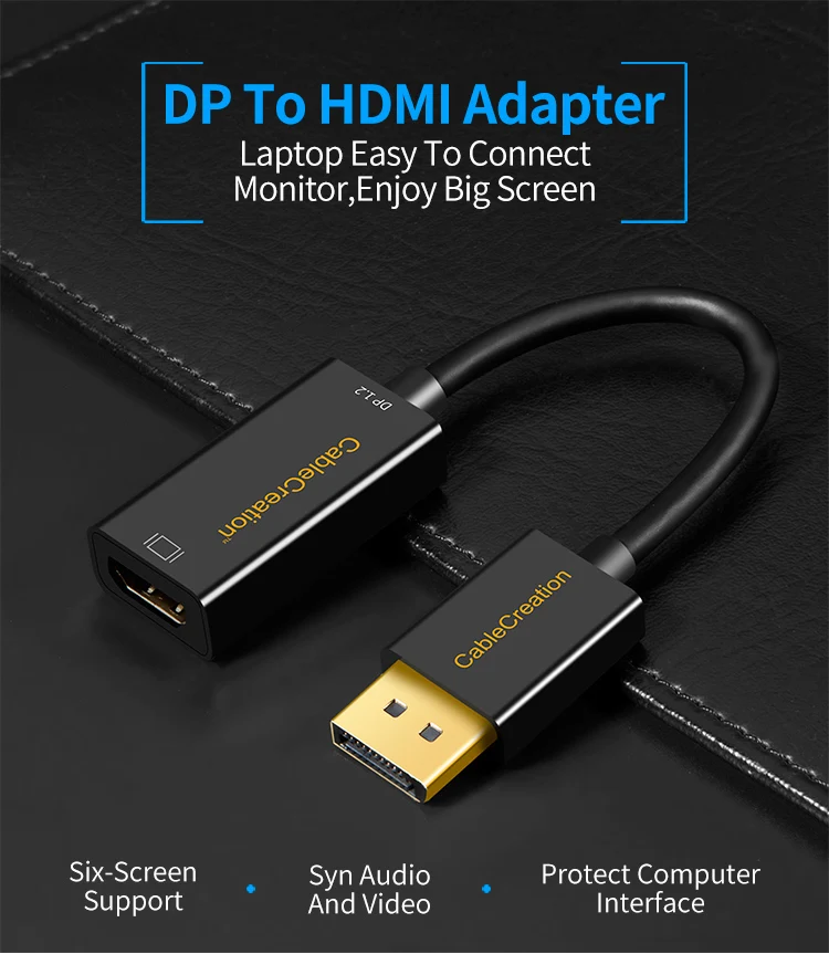 Cablecreation Displayport to HDMI Adapter - 4K/2K Support