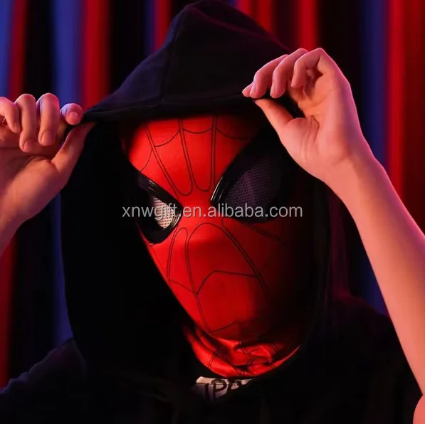 Spider Man Mask - Electronic LED Flashing Eyes for Adults