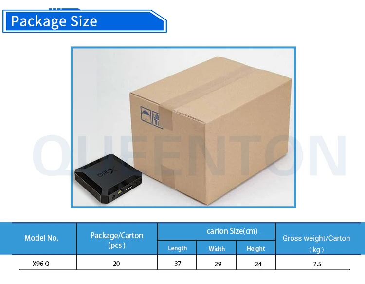 X96 Q Pro 4k Tv Box Android 10 With Quad Core Wifi Smart Set Top Box ...