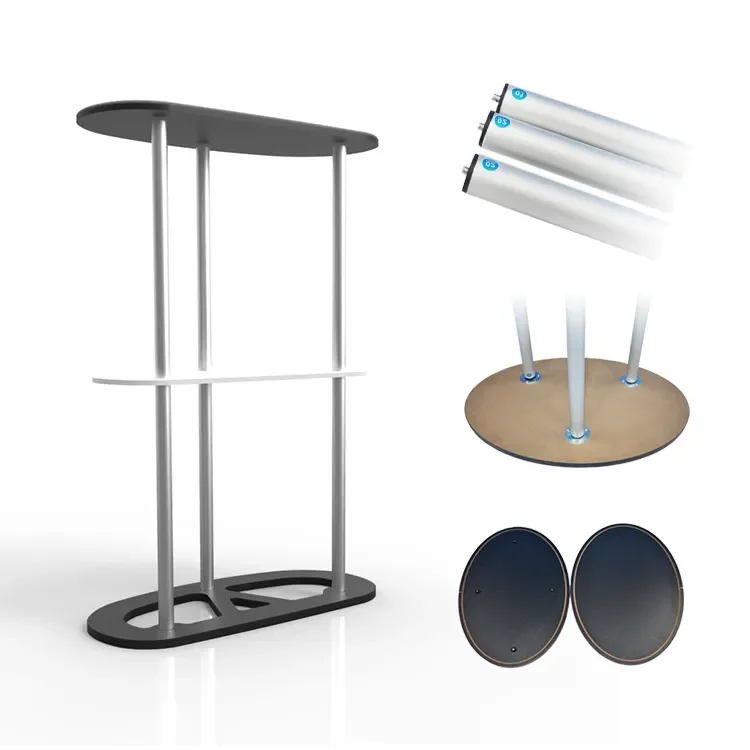 Curved Exhibition Booth Table Pop Up Promotion Counter,Display Table ...