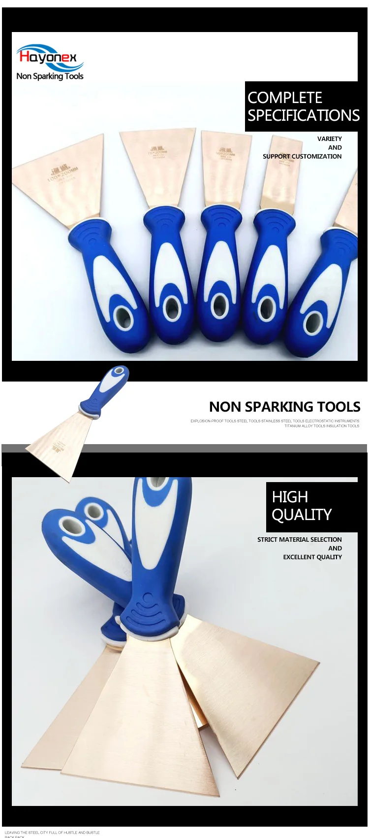 High Quality Safety Tool Explosion Proof Plastic Handle Putty Knife ...