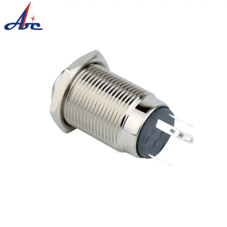 16mm Latching Push Button Switch Ip68 24v Blue Led Ring Illuminated ...