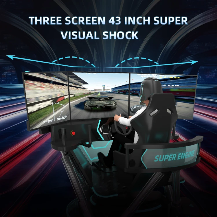 3 Screens Racing Car Simulator 9d Virtual Reality 3 Screen Vr Racing ...