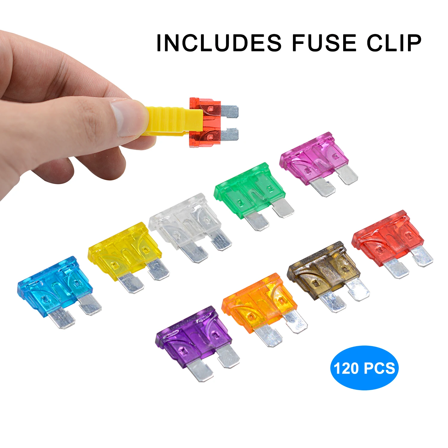 120pcs Box-Packed ATC ATO Medium Size CAR Fuse 2A 3A 5A 7.5A 10A 15A ...