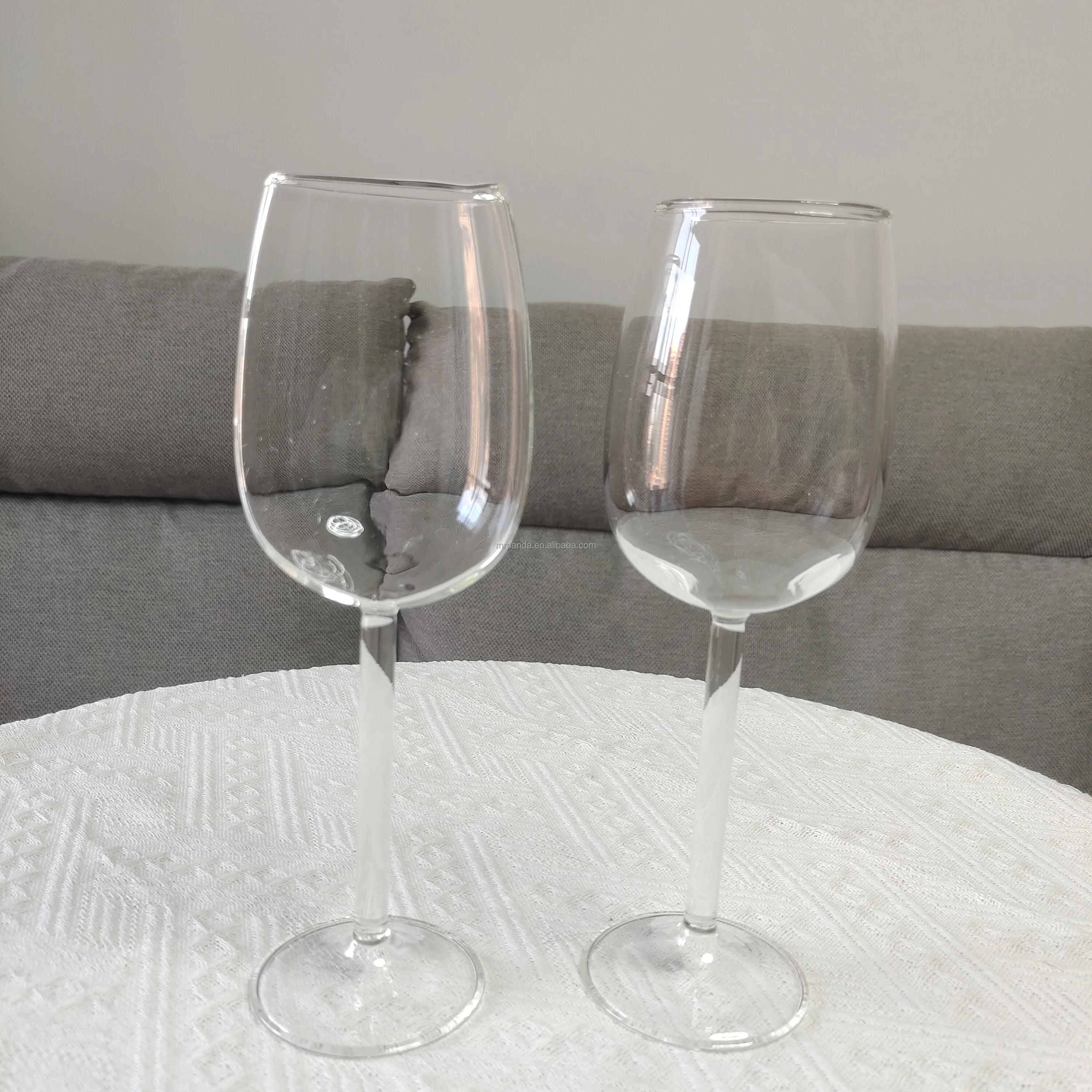 Crystal Glass Half Round Cocktail Glasses - Elegant & Unique