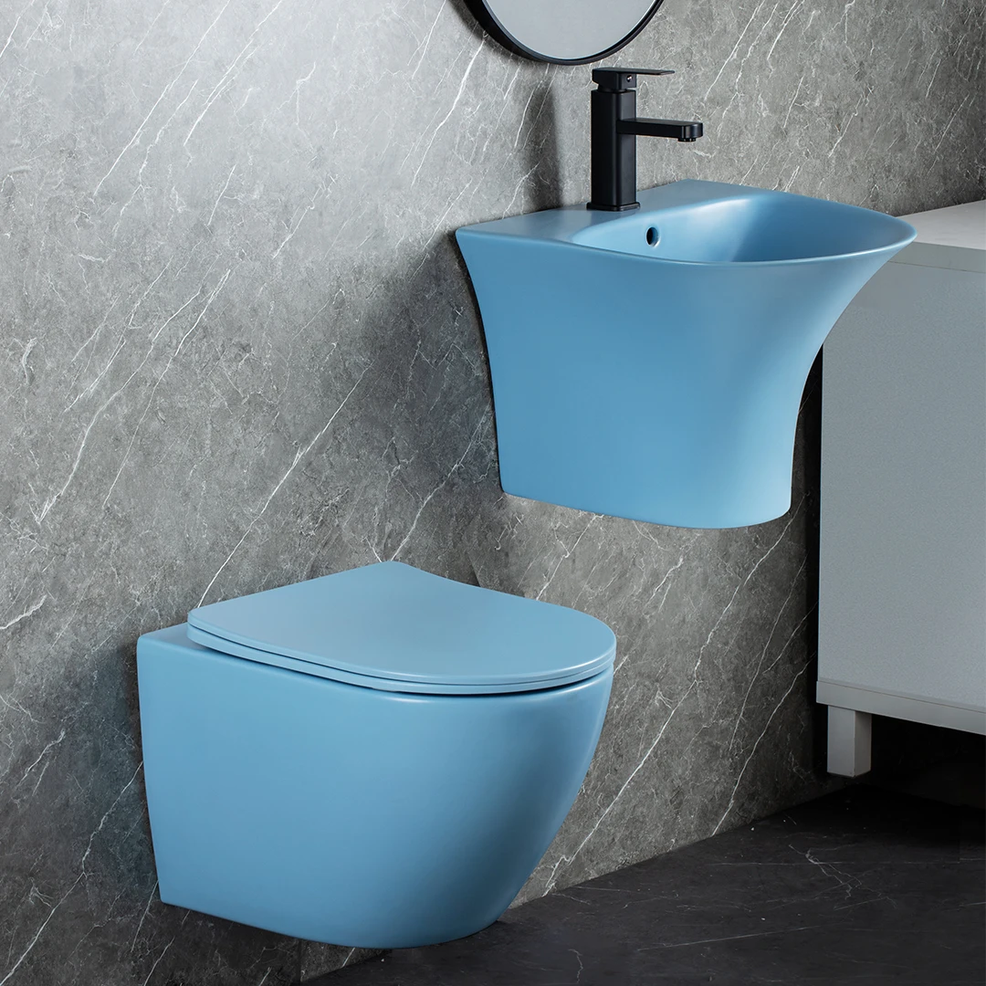 Modern Porcelain Ce Rimless Wall Mounted Basin Toilet Toilet Bowl Sink ...