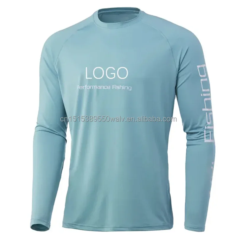 Wholesale Custom UPF50 Long Sleeve Fishing Shirts - 100% Polyester ...