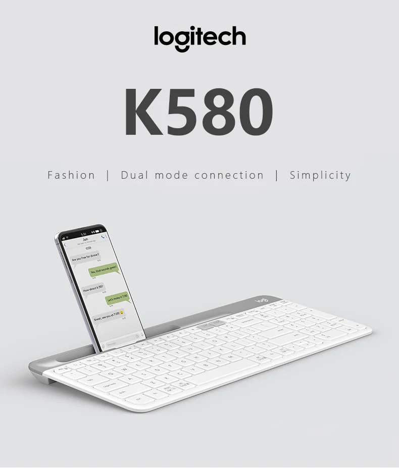 Logitech K580 Keyboard Wireless Bluetooth Dual Mode Keyboard Ultra Thin Lightweight Portable