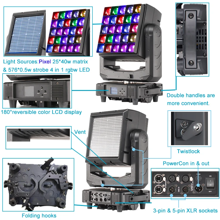 25x40w Matrix Strobe Moving Head - Professional Lighting