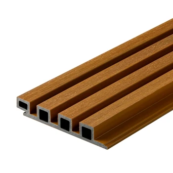 Exterior Wpc Wall Cladding Wood Grain Roofing/ceiling Interior Wpc Timber Composite Facade Slat ...