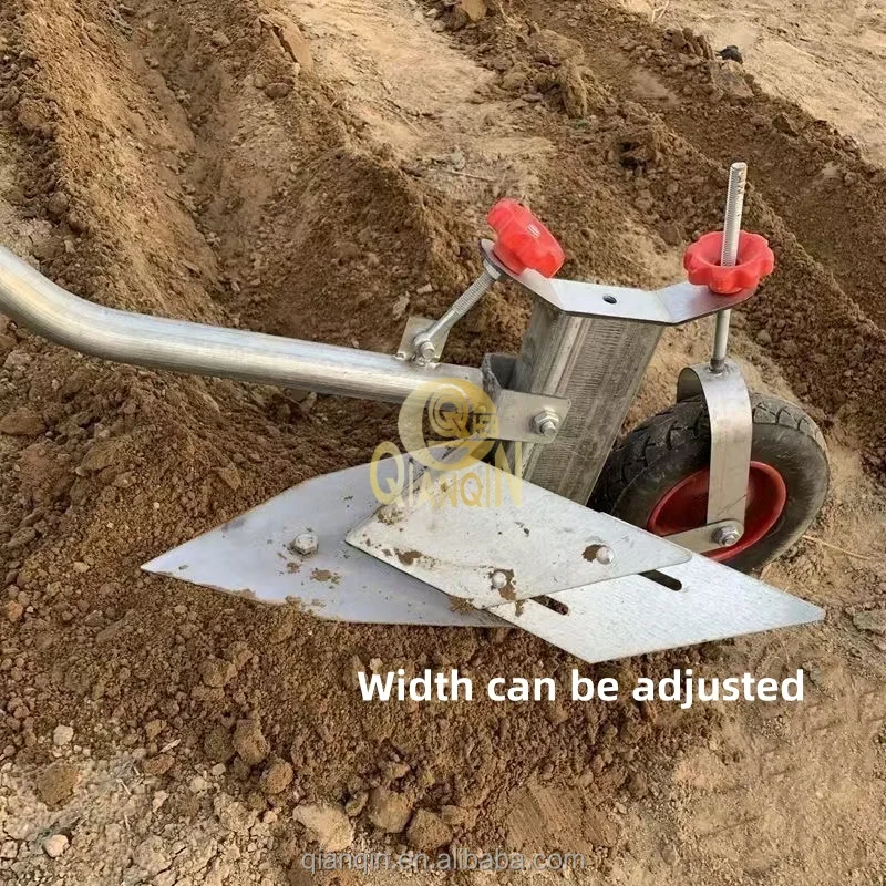 Manual Garden Hand Plow - Adjustable Depth & Width Ditch Opener for ...